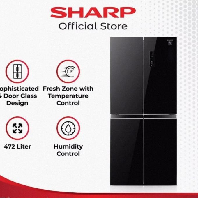 Jual Sharp Kulkas Side By Side 4 Pintu SJ-IF51PG-BK / SJIF 51 PGBK ...