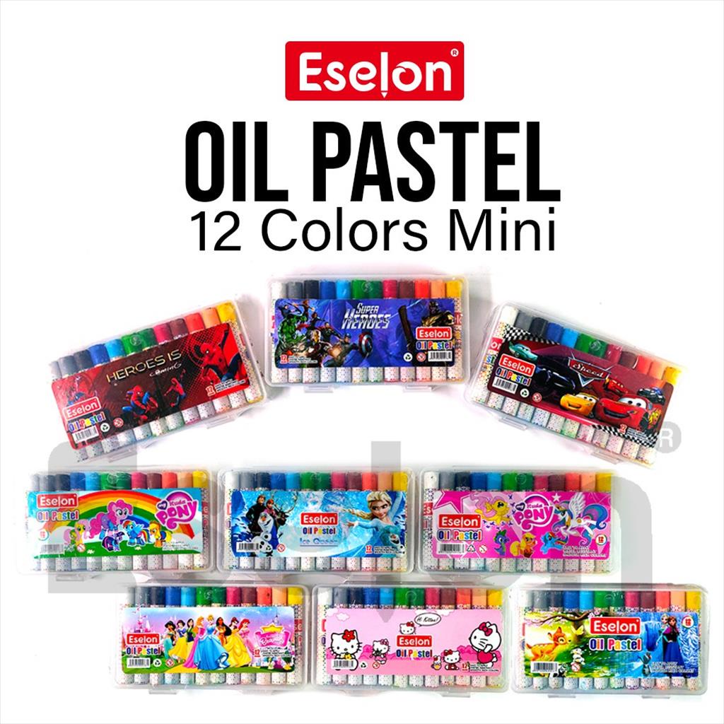 Jual CRAYON / OIL PASTEL / KRAYON 12 WARNA MINI ESELON 12 COLOR ...