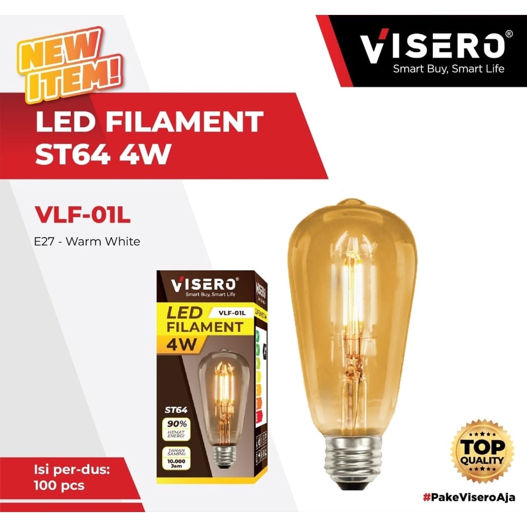 Jual Lampu led Filament ST64 4Watt / Lampu Edison 4W / Lampu Cafe ...