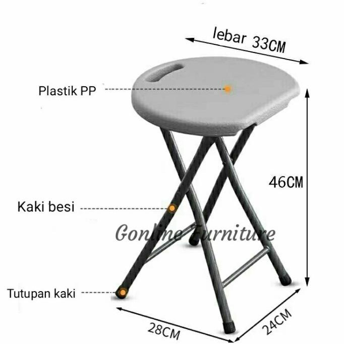 Jual Bangku lipat bangku plastik portable kursi makan kursi bakso ...