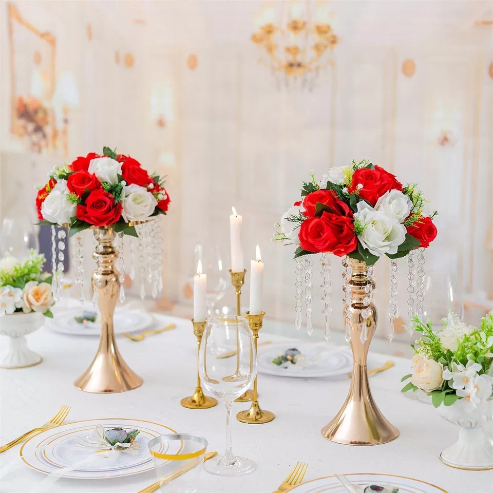 Jual Vas Bunga Curvy Gold / Silver Mermaid Crystal Centerpiece Flower ...