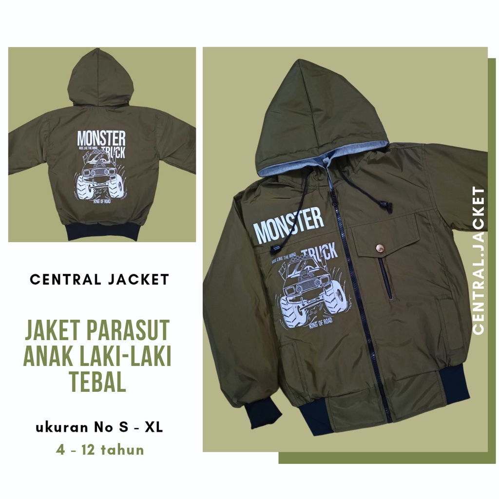 Jual Sweater Parasut Anak Laki 2IN1 - Parasut Tebal Dan Adem - Anti Air ...
