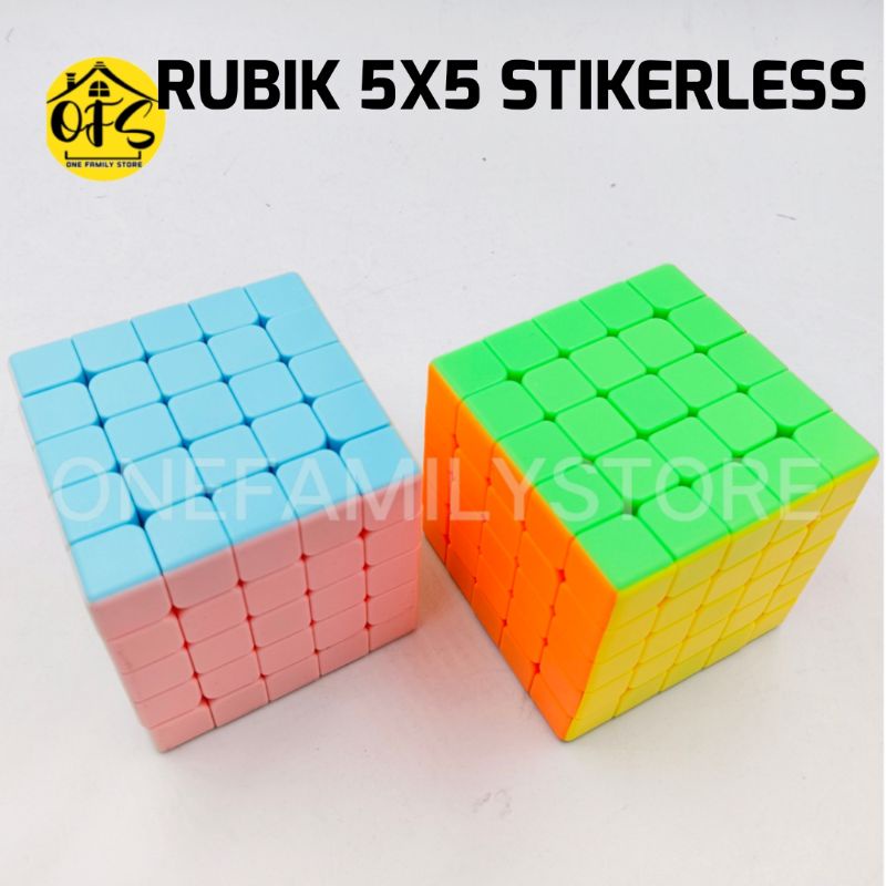 Jual PROMO KUBUS RUBIK 5X5 STIKERLESS/ Stiker Carbon MAGIC CUBE 5X5 ...