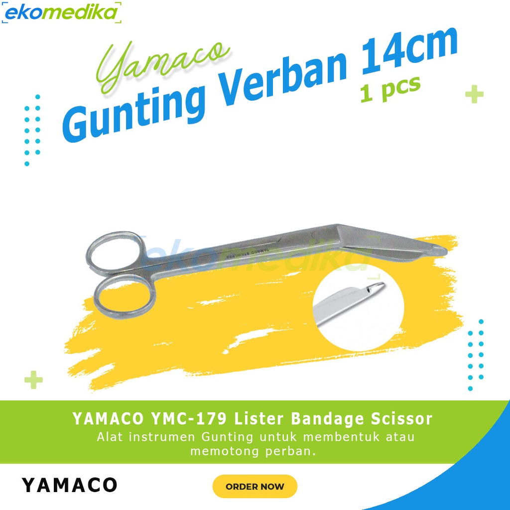 Jual Gunting Verban 14cm Yamaco / Gunting Perban / Bandage Scissor ...