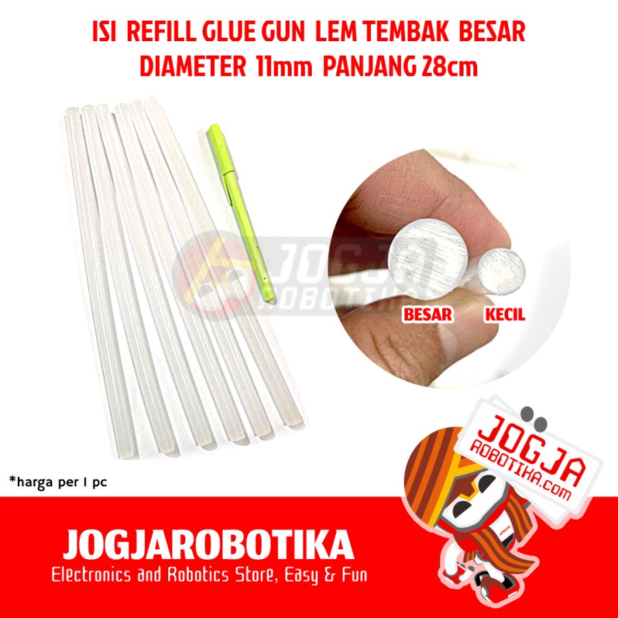 Jual ISI LEM TEMBAK GLUE GUN LEM BAKAR UKURAN BESAR (11x280)MM | Shopee ...
