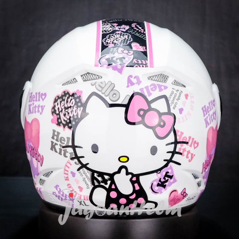 Jual GM HELM EVO TEEN CARTOON HELLO KITTY #4 | WHITE | HELM ANAK| KIDS ...