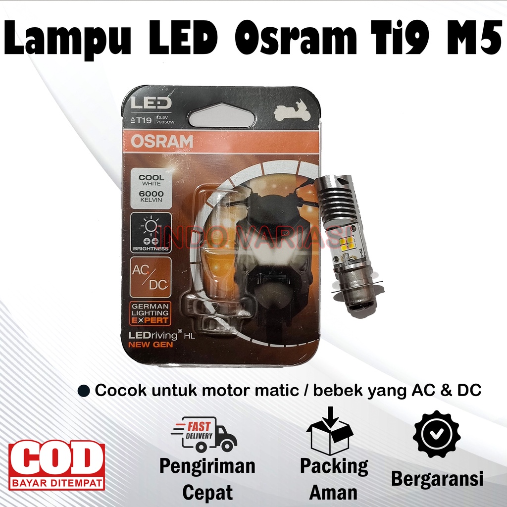 Jual Osram LED Motor H6 TI9 12v Lampu Depan Nyala Putih Bebek atau Matic | Shopee Indonesia