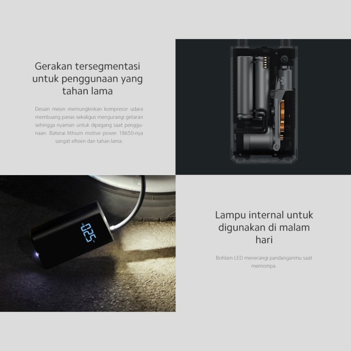 Jual Xiaomi Mijia Electric Air Pump 150PSI / Portable Pompa Ban ...