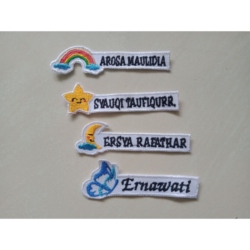 Jual bed bordir Satuan bet nama dada unik patch bordir papan nama ...