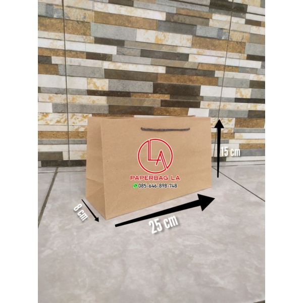 Jual Paperbag Wafer Miring Polos 25x15 cm | Shopee Indonesia