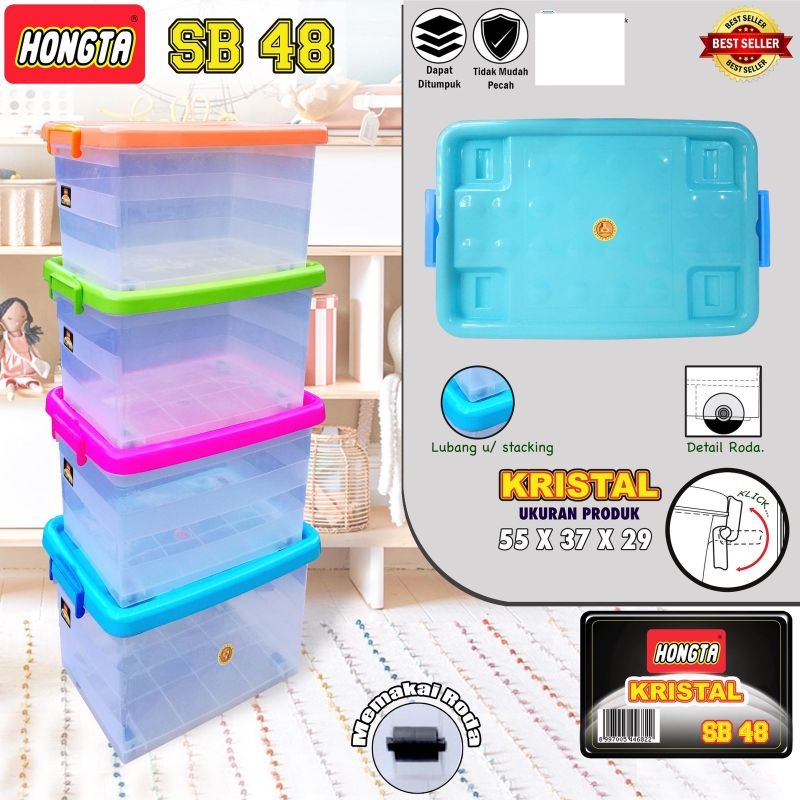 Jual HONGTA - Storage Box SB 48 Transparan Kotak Pemilu Kotak Dokumen ...