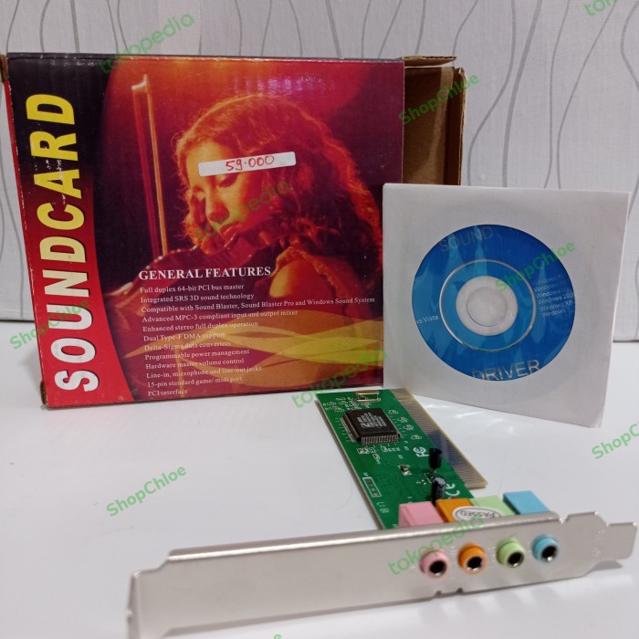 Jual Sound Card Pci Sound Card 5.1 Internal Cpu 4 Port | Shopee Indonesia