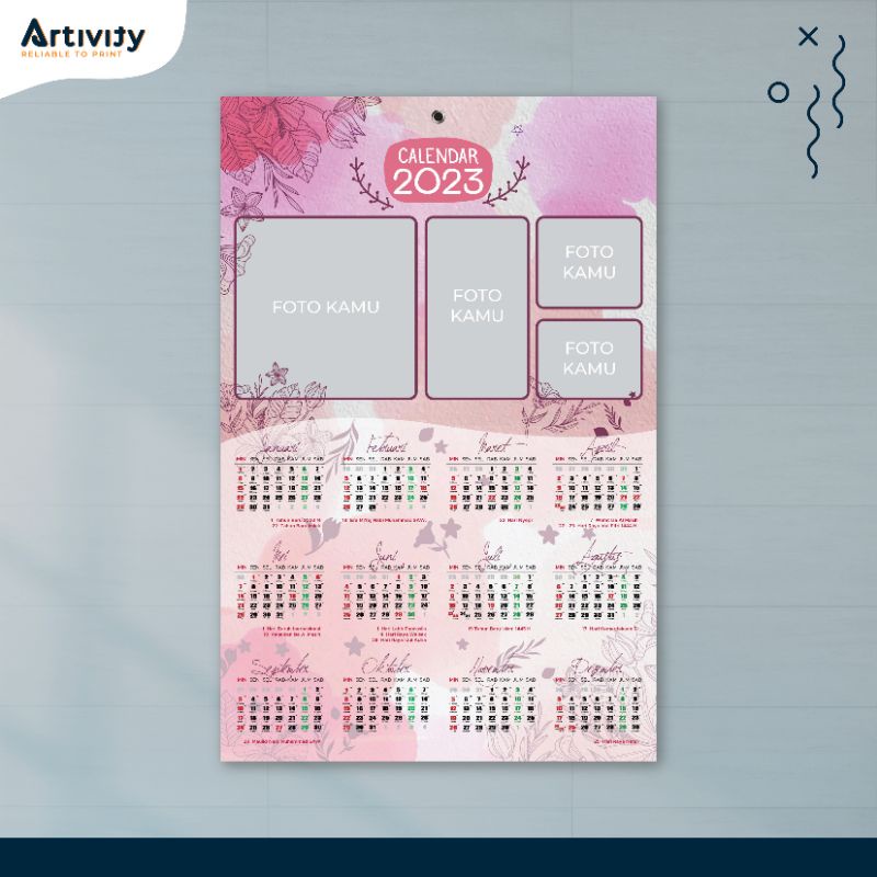 Jual cetak CALENDAR CUTE - KALENDER POSTER FOTO PHOTO DINDING 2024 ...