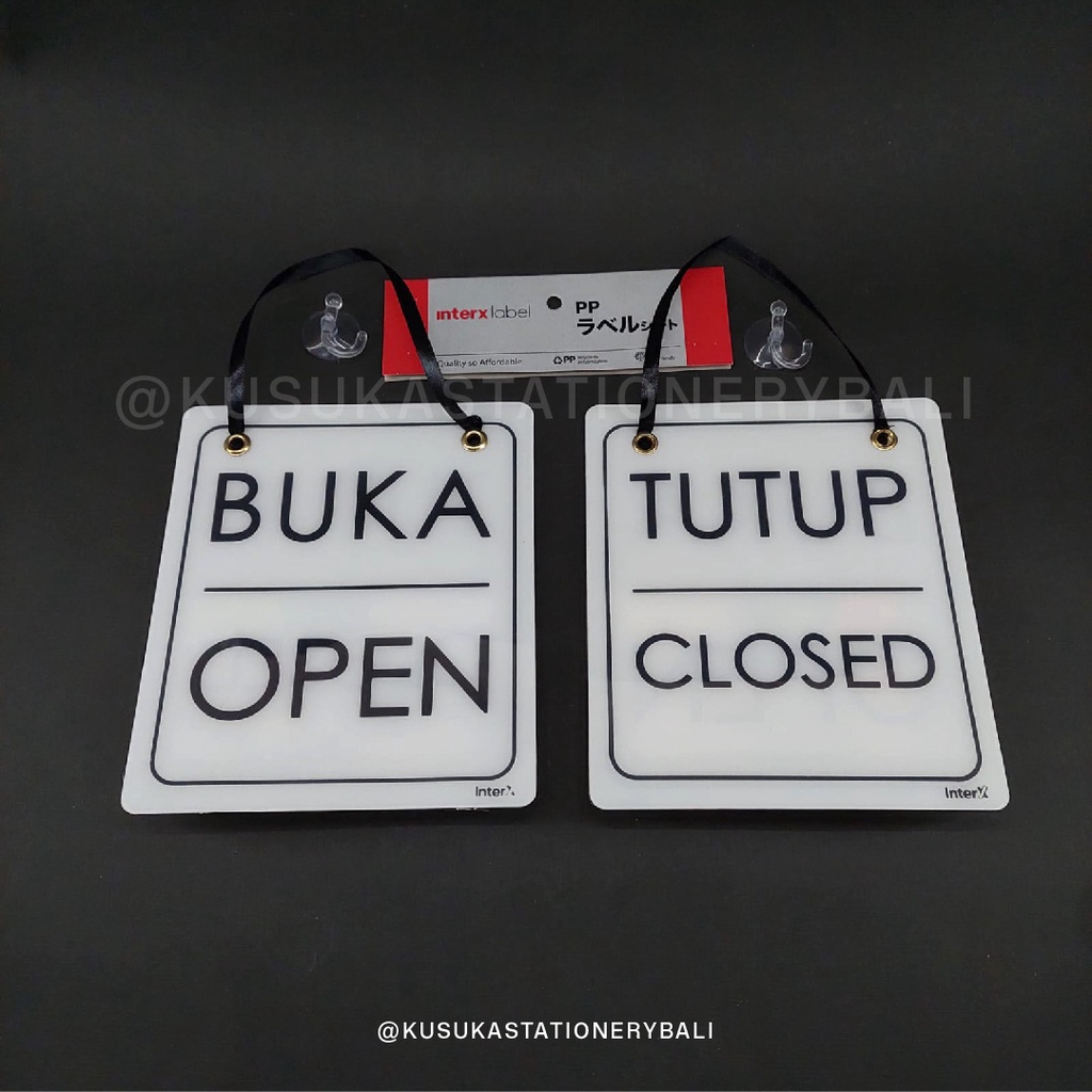 Jual SIGN PLATE SGX-03 PAPAN TANDA BUKA TUTUP | Shopee Indonesia