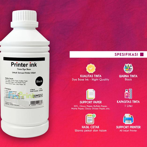 Jual Tinta Epson 1 Liter Refill Dye Base Printer L120 L360 L565 L3110 ...