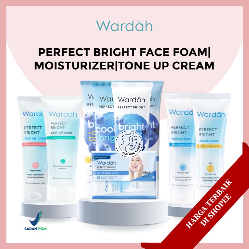 Jual WARDAH Perfect Bright SERIES | Creamy Foam | Moisturizer | Peel OFF Mask | Facial Wash ...