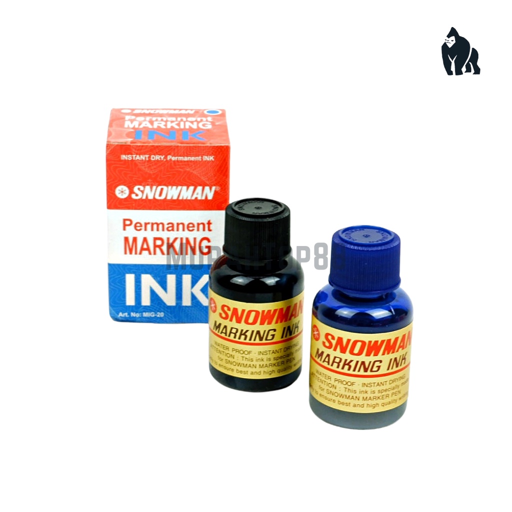 Jual Refill Tinta Snowman Permanen MIG-20 / Permanent Marking Ink Isi ...