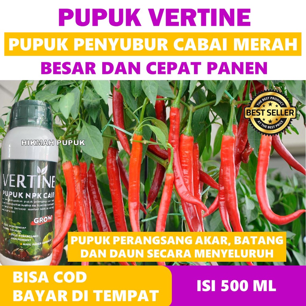 Jual PUPUK AJAIB VERTINE PUPUK NPK TERBAIK MEYUBURKAN CABAI MERAH ...