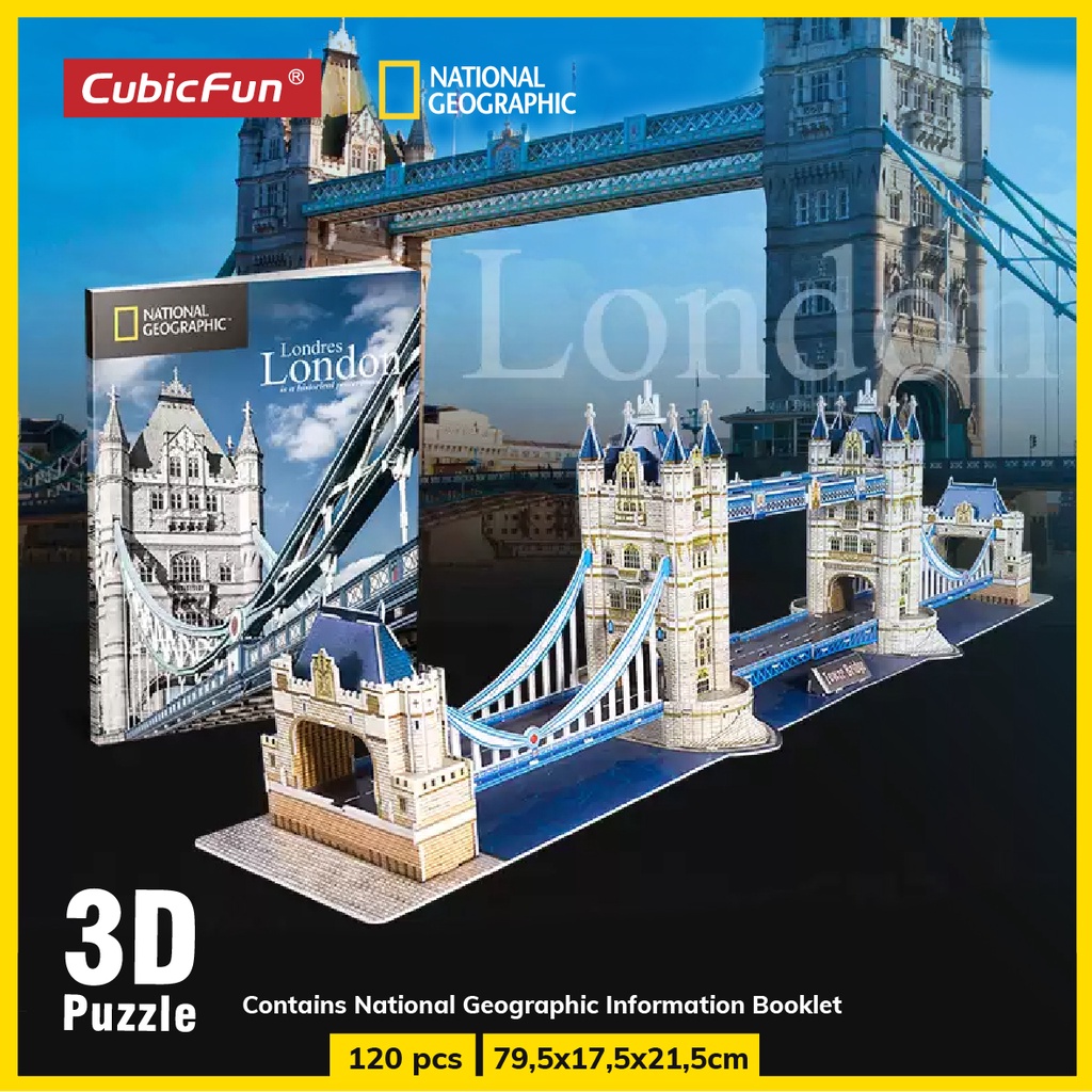 Jual CUBICFUN City Traveler London Tower Bridge DS0978h - 3D Puzzle ...