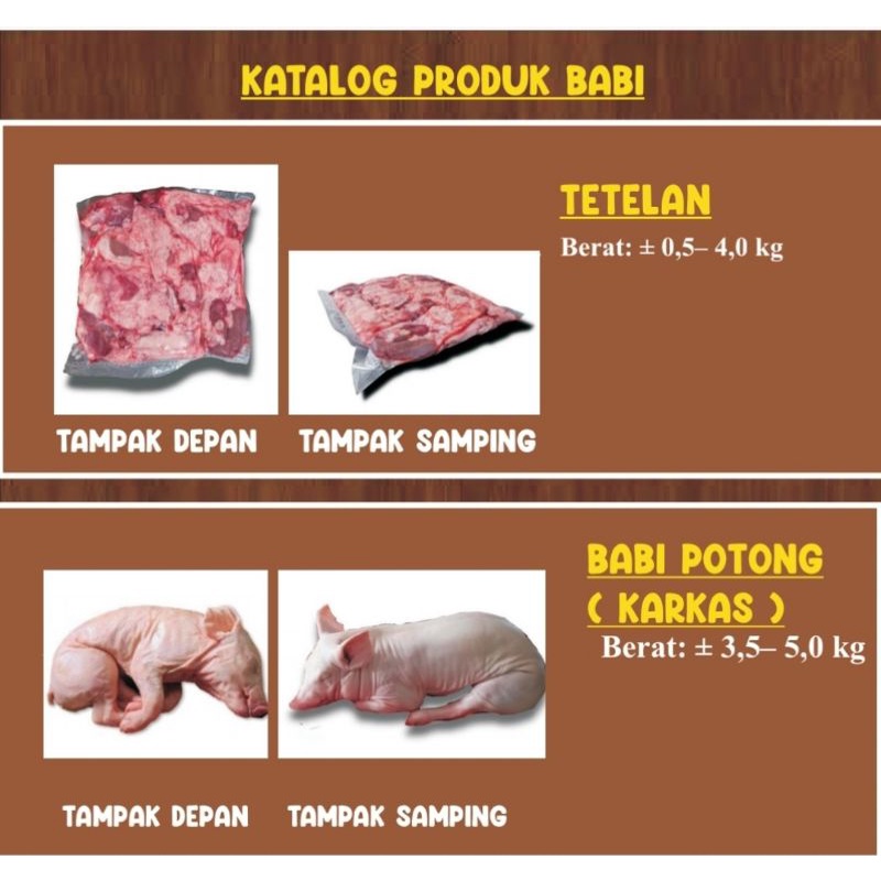 Jual Babi potong utuh, 1/2 ekor, Tetelan | Shopee Indonesia
