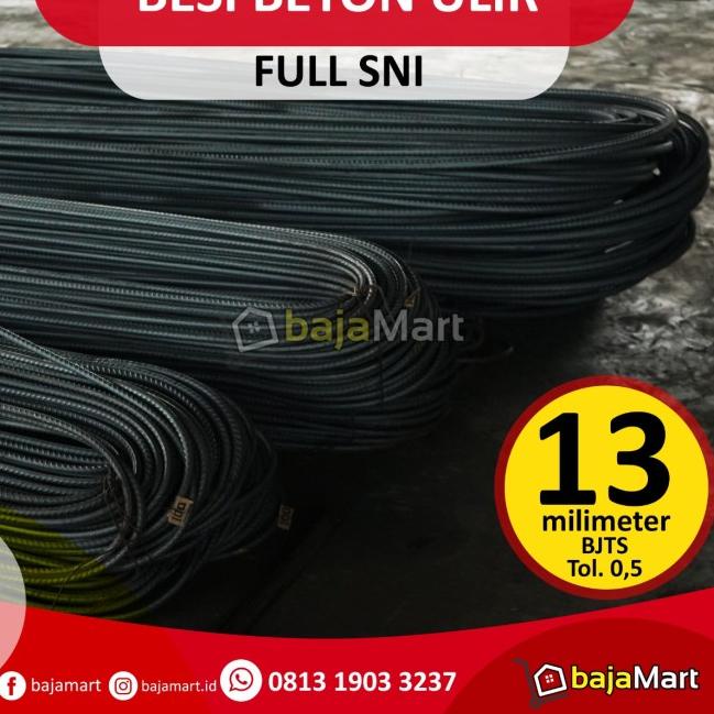 Jual Besi Beton Ulir Merek BAS SNI TP / TS 280 13 mm x 12 Meter | Shopee Indonesia