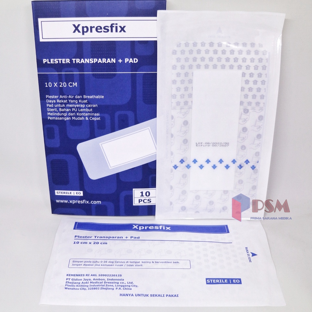 Jual Xpresfix 10x20cm Plester Luka Operasi Anti Air Transparan+Pad ...