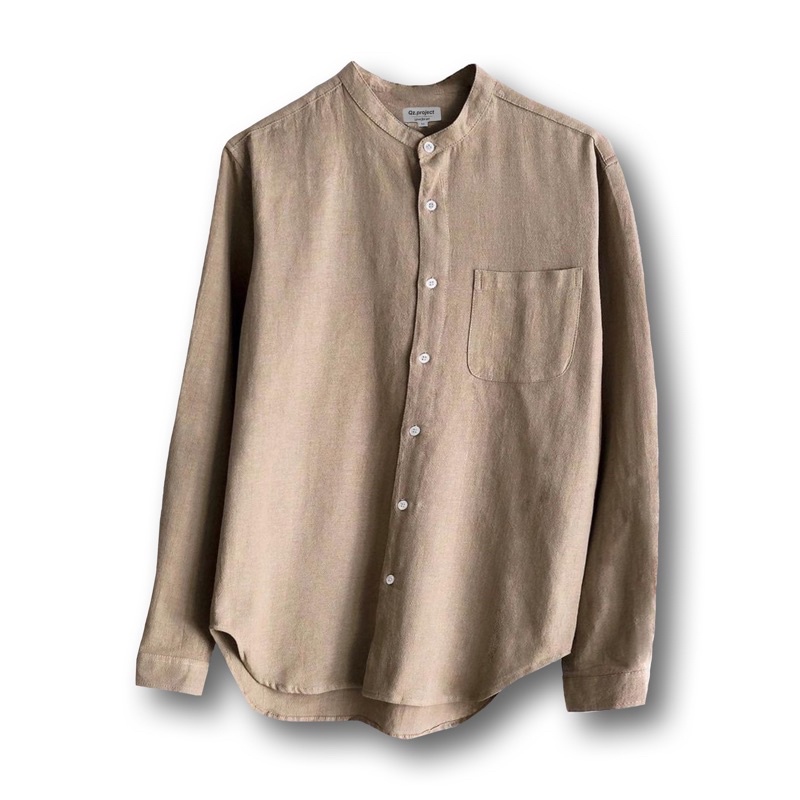 Jual NEW kemeja shanghai panjang Basic Brown | Shopee Indonesia