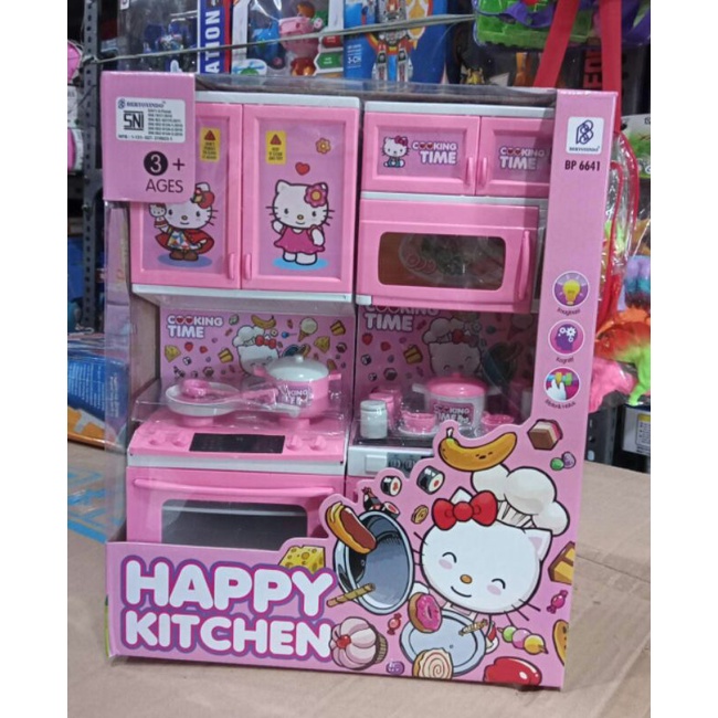 Jual MAINAN MASAK MASAKAN DAPUR HAPPY KITCHEN SET LEMARI | Shopee Indonesia