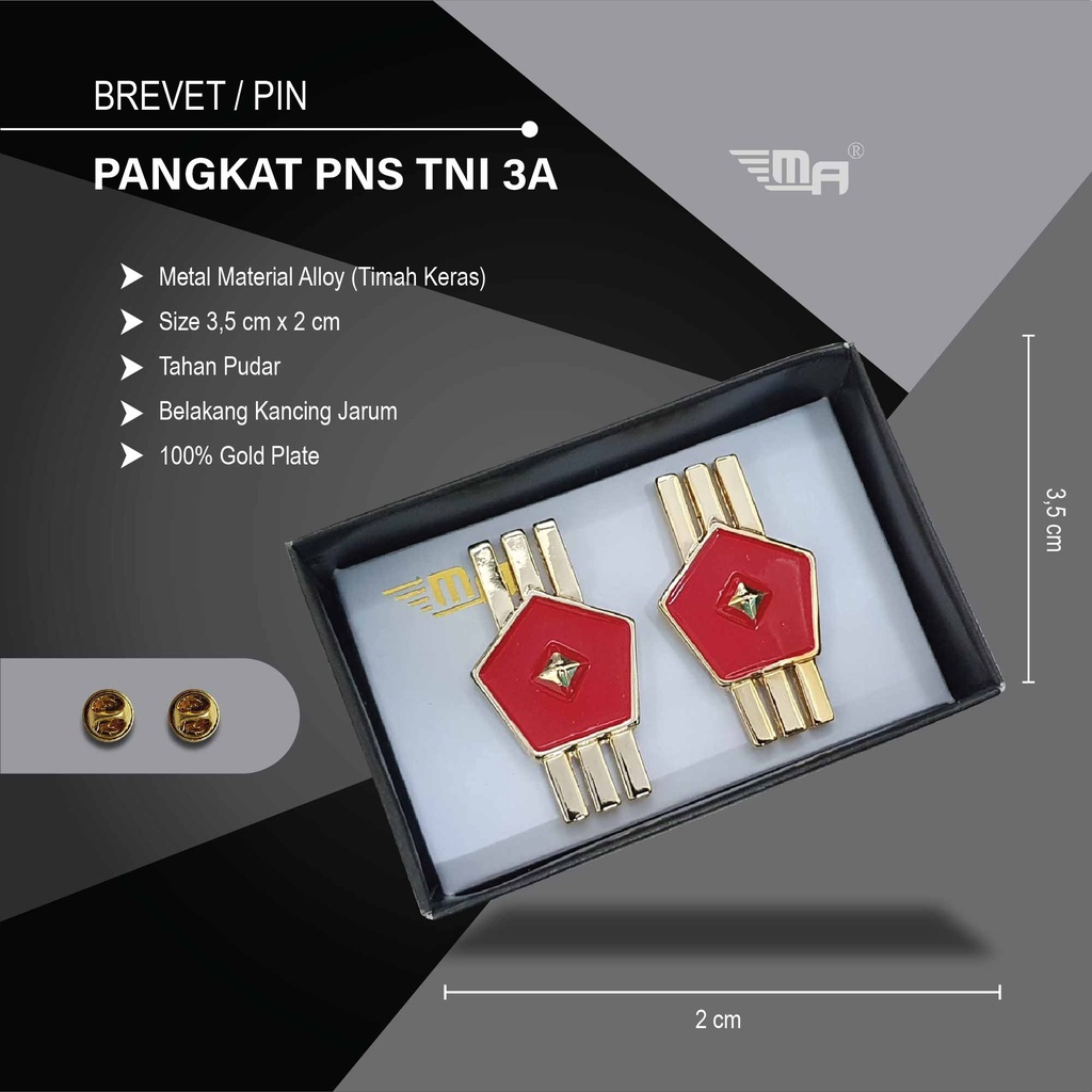 Jual PIN PANGKAT TNI 3A PREMIUM EXCLUSIVE | Shopee Indonesia