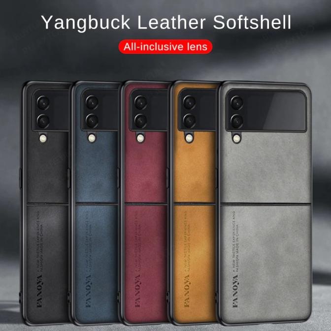 Jual SAMSUNG GALAXY Z FLIP 4 5G FANOYA PREMIUM NAPPA LEATHER SOFT CASE ...