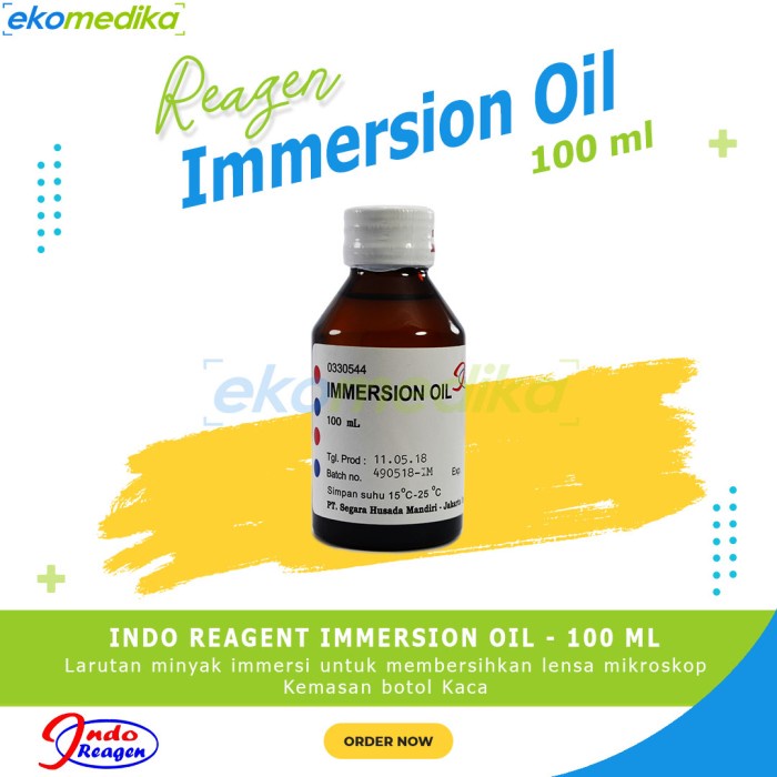 Jual INDO REAGENT LARUTAN IMMERSION OIL 1X100ML | Shopee Indonesia