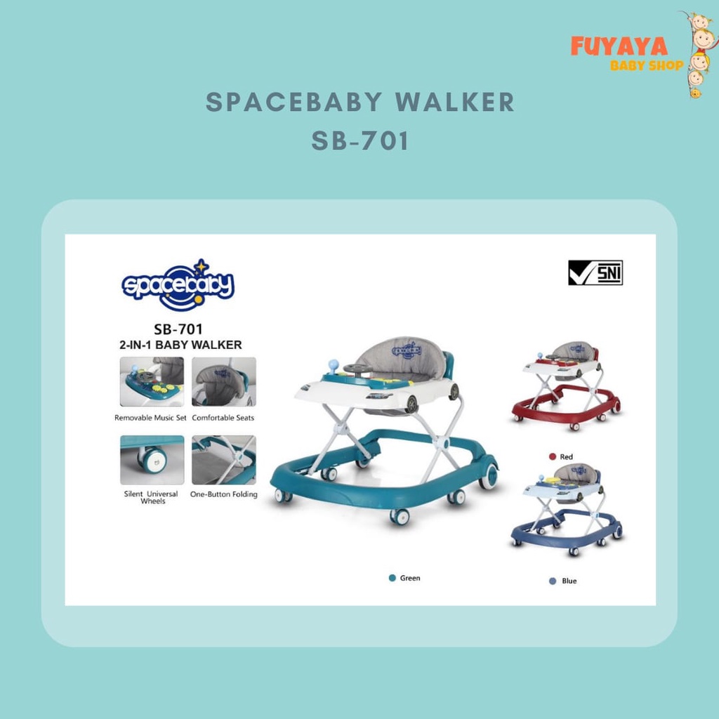 Jual SPACEBABY BABY WALKER - 2 IN 1 BABY WALKER (SB-701) / 3 IN 1 BABY ...