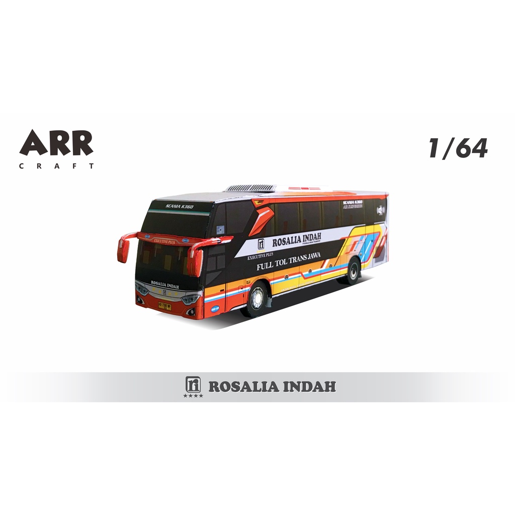 Jual Paperbus Miniatur Rosalia Indah Jetbus SHD 3 Voyager Scania 1/64 ...