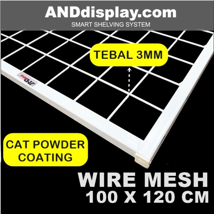 Jual WIRE GRID MESH 100 X 120 CM - KAWAT JARING KOTAK - RAM DINDING ...