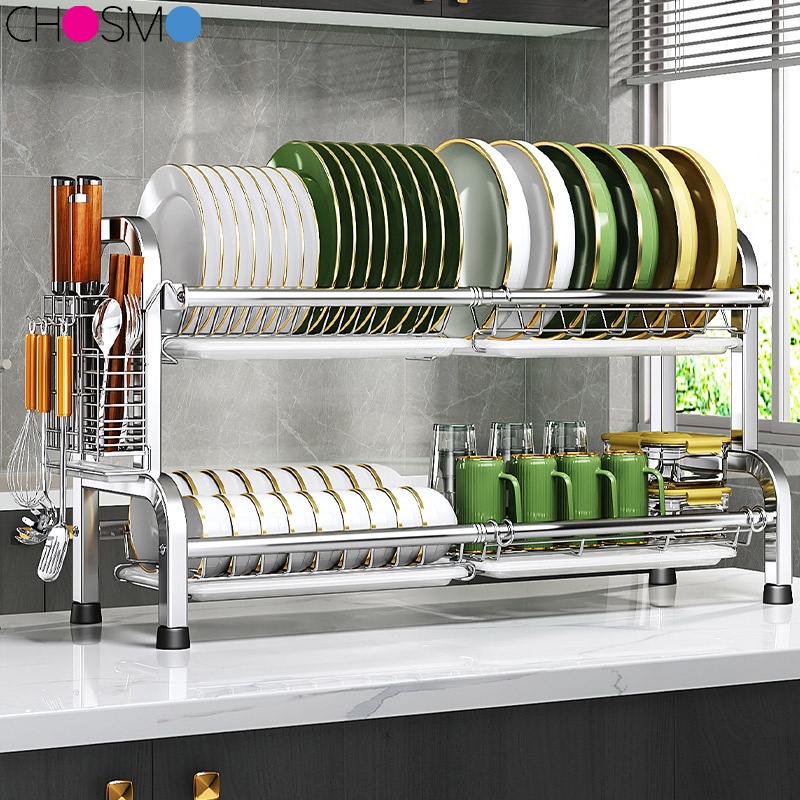 Jual Rak Cuci Piring Rak Dapur Rak Pengering Piring 2/3 Susun Muat ...