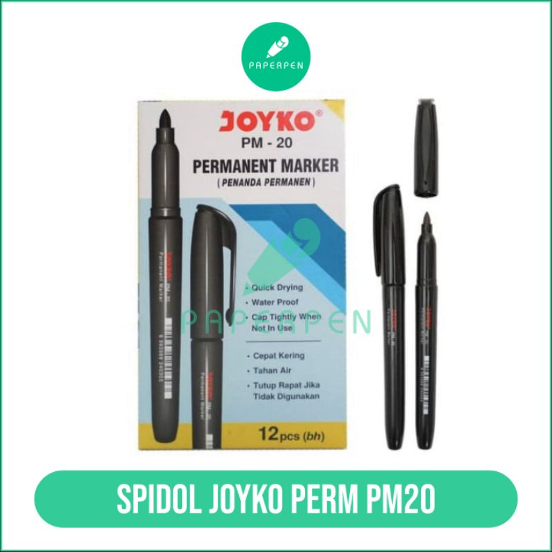 Jual Spidol Joyko Permanent Hitam Pm20 Shopee Indonesia