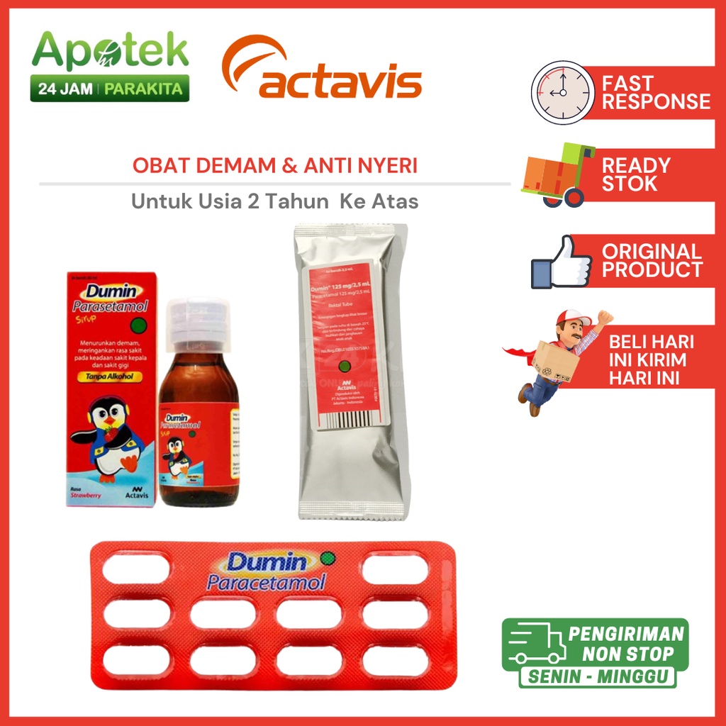 Jual Dumin Obat Deman dan Anti Nyeri Sirup/ Tablet/Rectal | Shopee ...