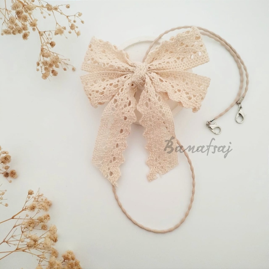 Jual STRAP MASKER HIJAB/KALUNG MASKER 2IN1 PITA RENDA | Shopee Indonesia