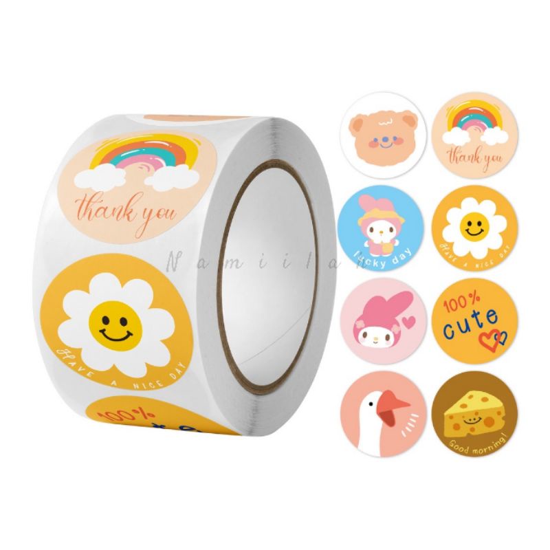 Jual Part 1 - Sticker Stiker label Thank you terimakasih handmade open ...