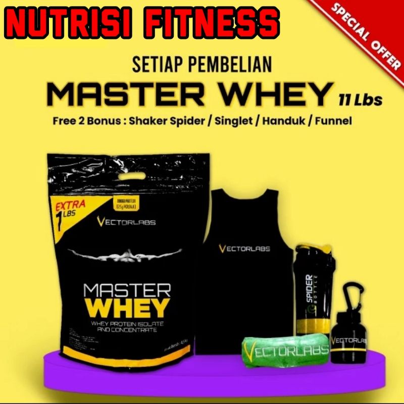 Jual Suplement Fitness Vector Labs Master Whey 11 Lbs 11lbs Vectorlabs ...