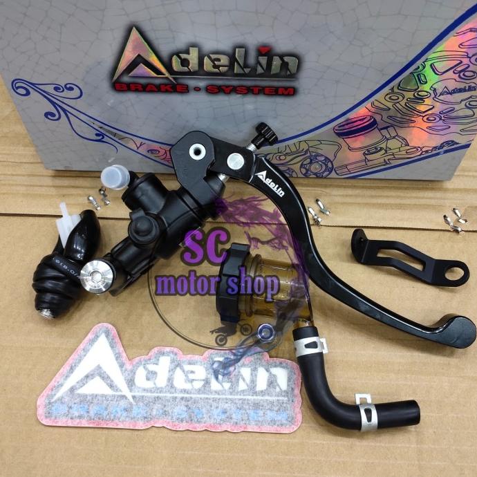 Jual Master rem kanan ADELIN PX-1 radial 17,5mm + switch rem universal | Shopee Indonesia
