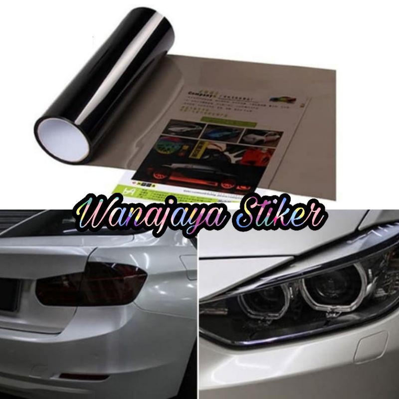 Jual Skotlet Hitam Transparan lampu / Sticker Smoke lampu / Skotlet ...