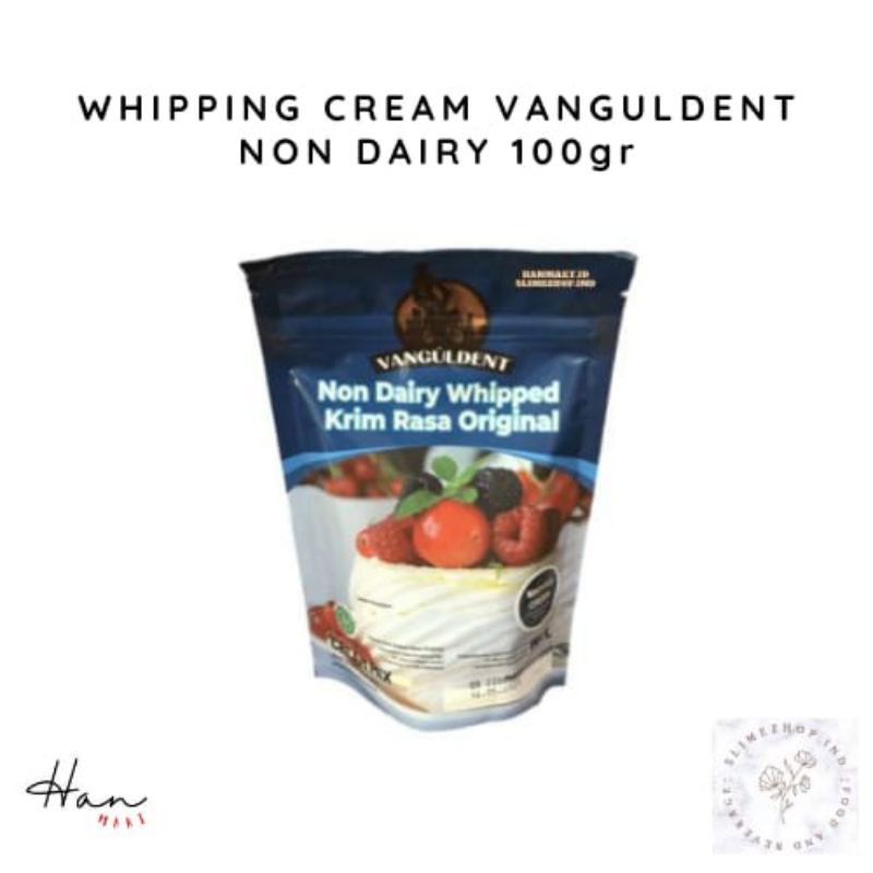 Jual Whipping whip cream vanguldent pouch 100gr (non dairy whipped ...