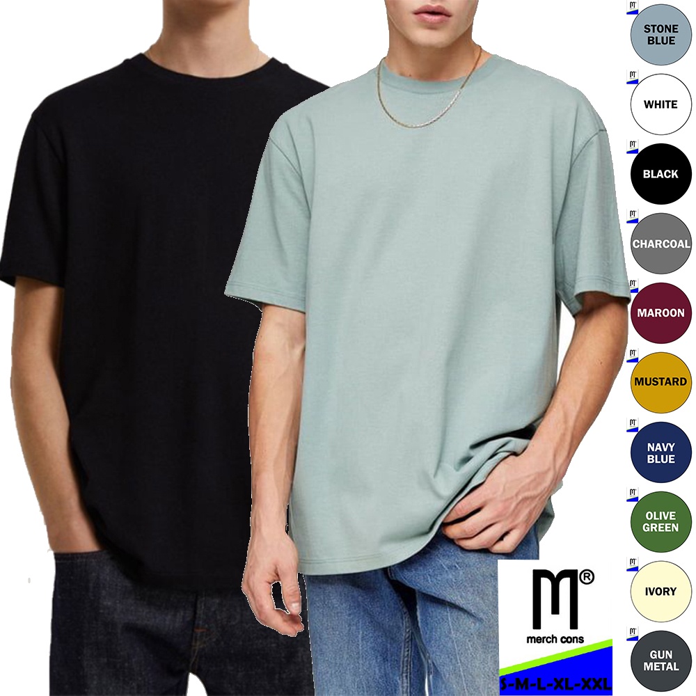 Jual Merchcons Kaos Polos Merch Cons Oversize 24s Premium Pria Wanita ...