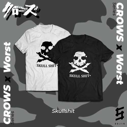 Jual Kaos Crows X Worst Skull Shit Ken Katagiri - Cotton Combed 24s | Shopee Indonesia