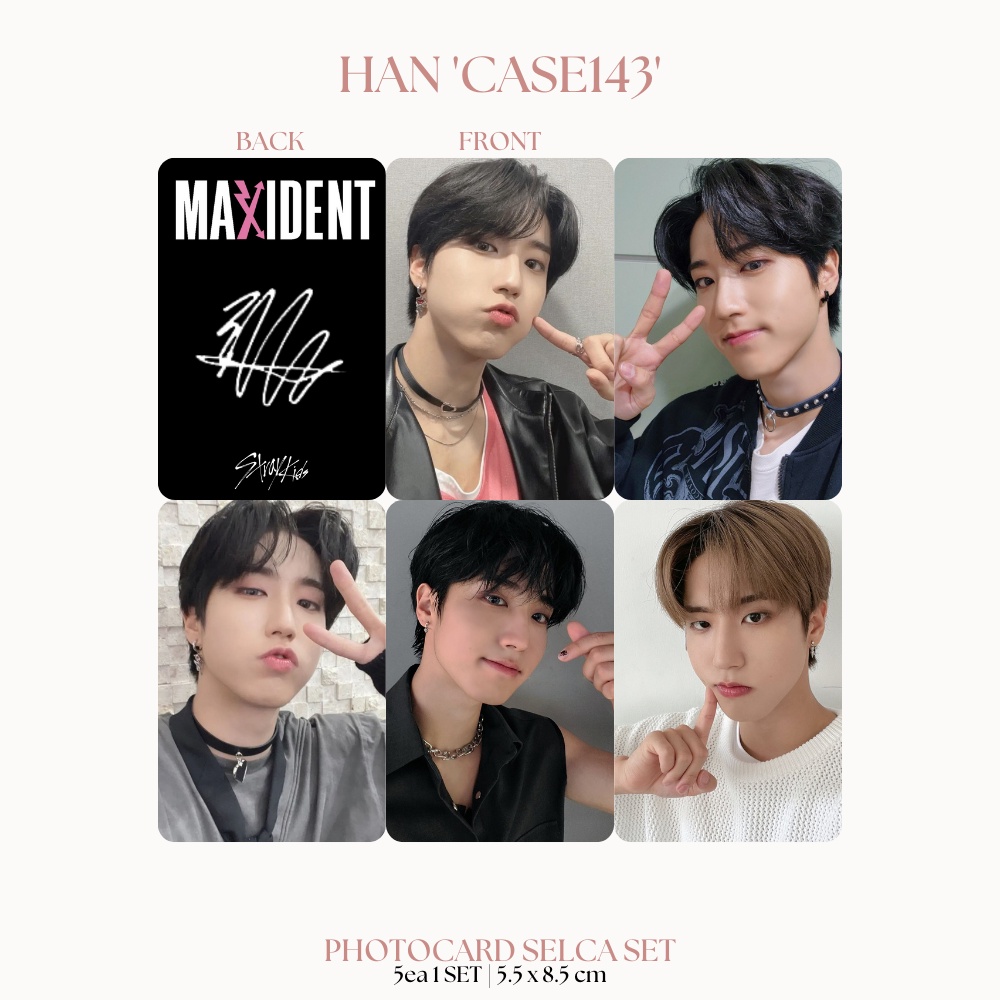Jual PHOTOCARD STRAY KIDS SELCA MAXIDENT CASE 143 2SISI (ISI 5 PCS + LAMINASI 2 SISI) TANDA ...