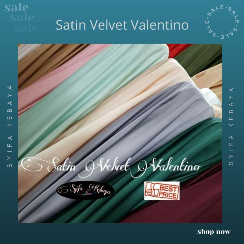 Jual Kain Satin Velvet/ Satin Velvet Meteran/ Bahan Gamis Bridesmaid ...