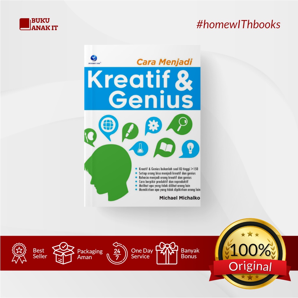 Jual BUKU CARA MENJADI KREATIF DAN GENIUS | MICHAEL MICHALKO | PENERBIT ...