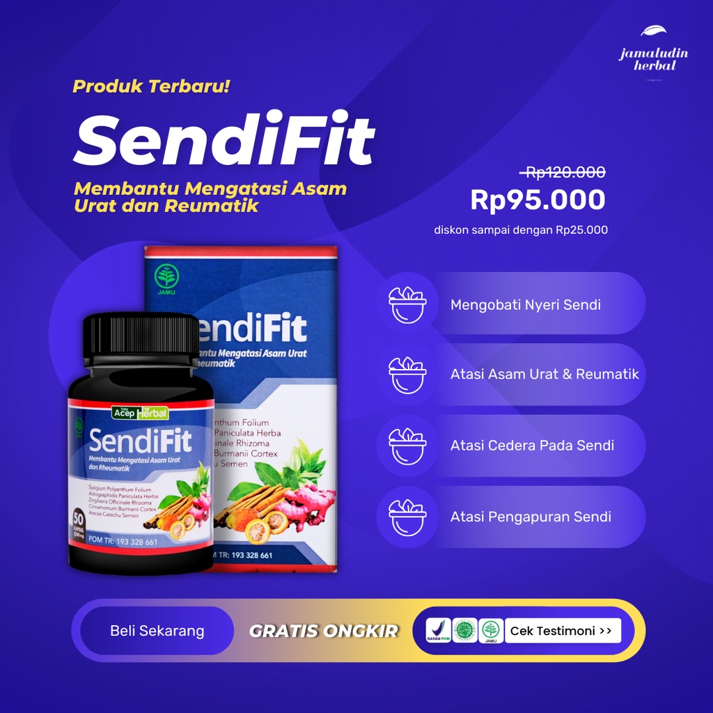 Jual SendiFit Suplemen Kesehatan Herbal - Obat Tulang Dan Sendi Herbal ...