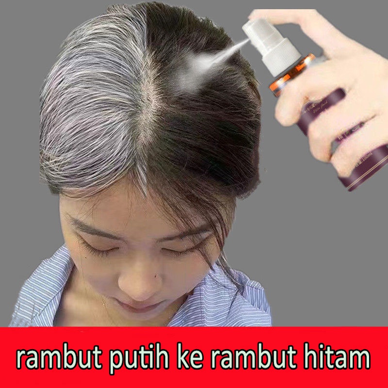 Jual Serum rambut cat rambut hitam semprotan esensi rambut hitam 100ml ...